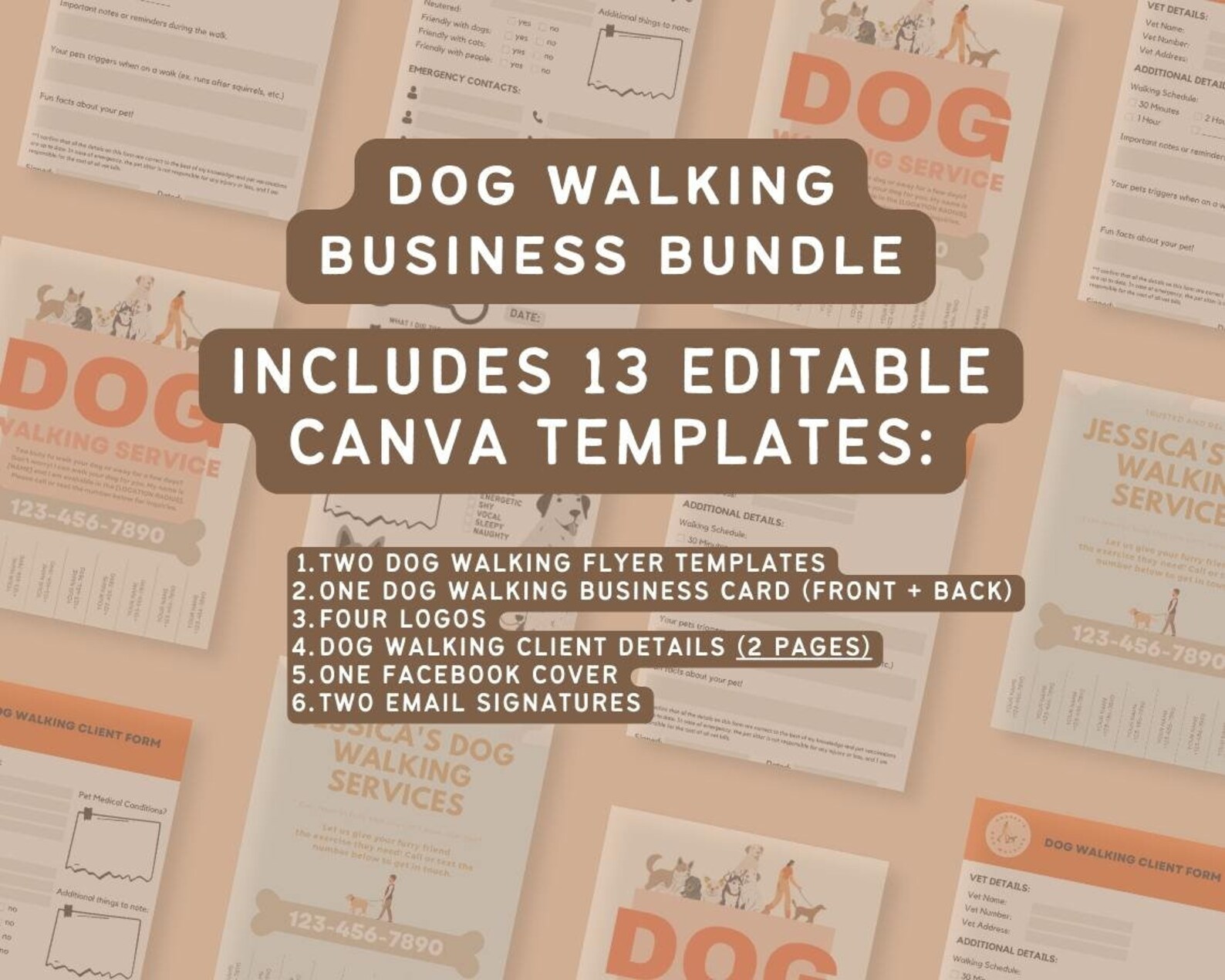 Dog Walking Templates | Dog Walker | Dog Walk Service Logo | Dog ...