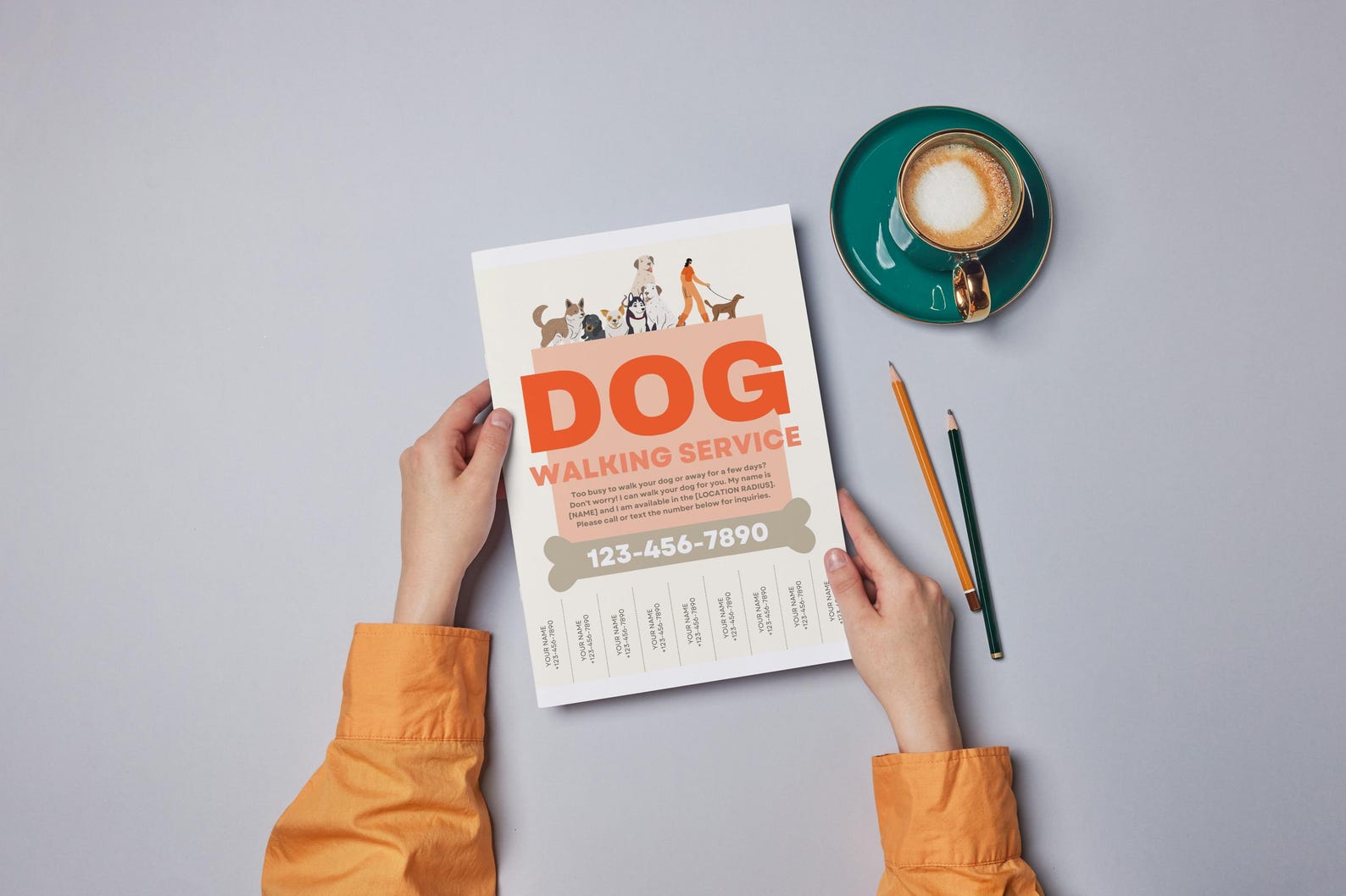 Dog Walker Editable Flyer Printable Canva Template | Instant Download ...