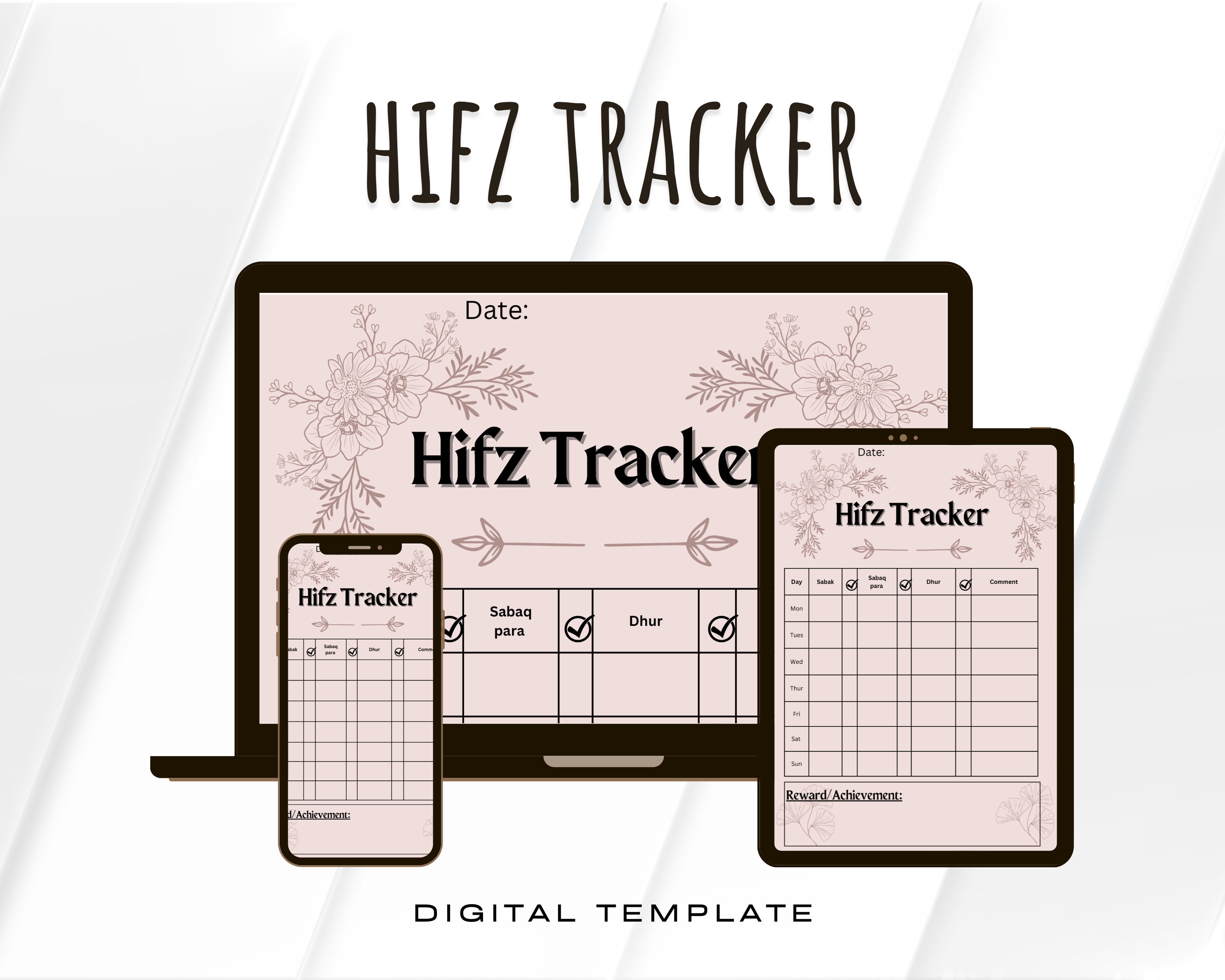Digital Hifz Tracker | Digital Quran Tracker | Islamic Tracker ...
