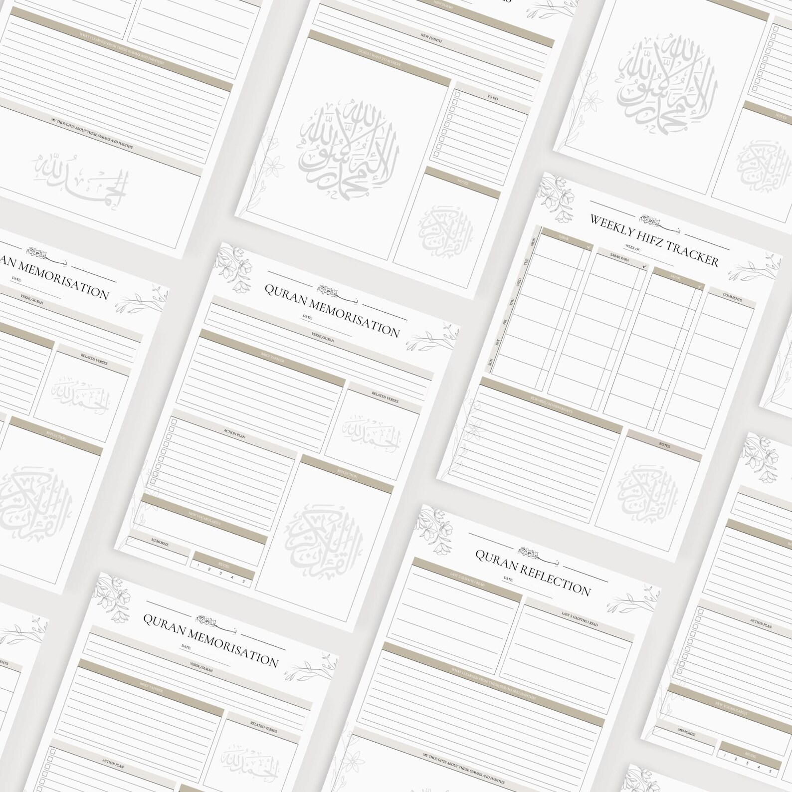 Digital Hifz Tracker | Daily Quran Goals | Digital Quran Tracker ...