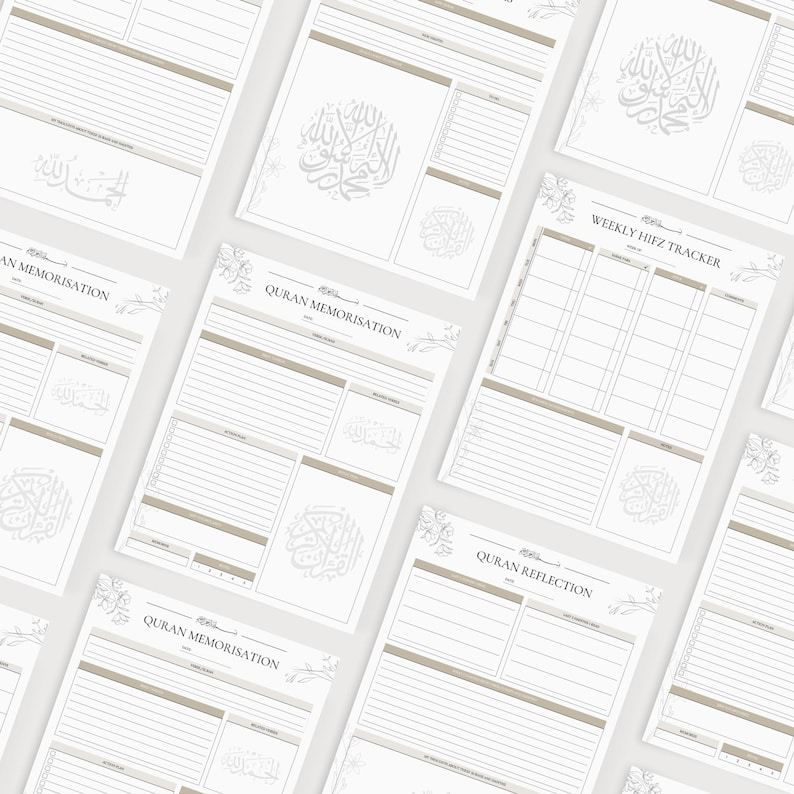 Digital Hifz Tracker Islamic Printable Tracker Goodnotes Planner ...