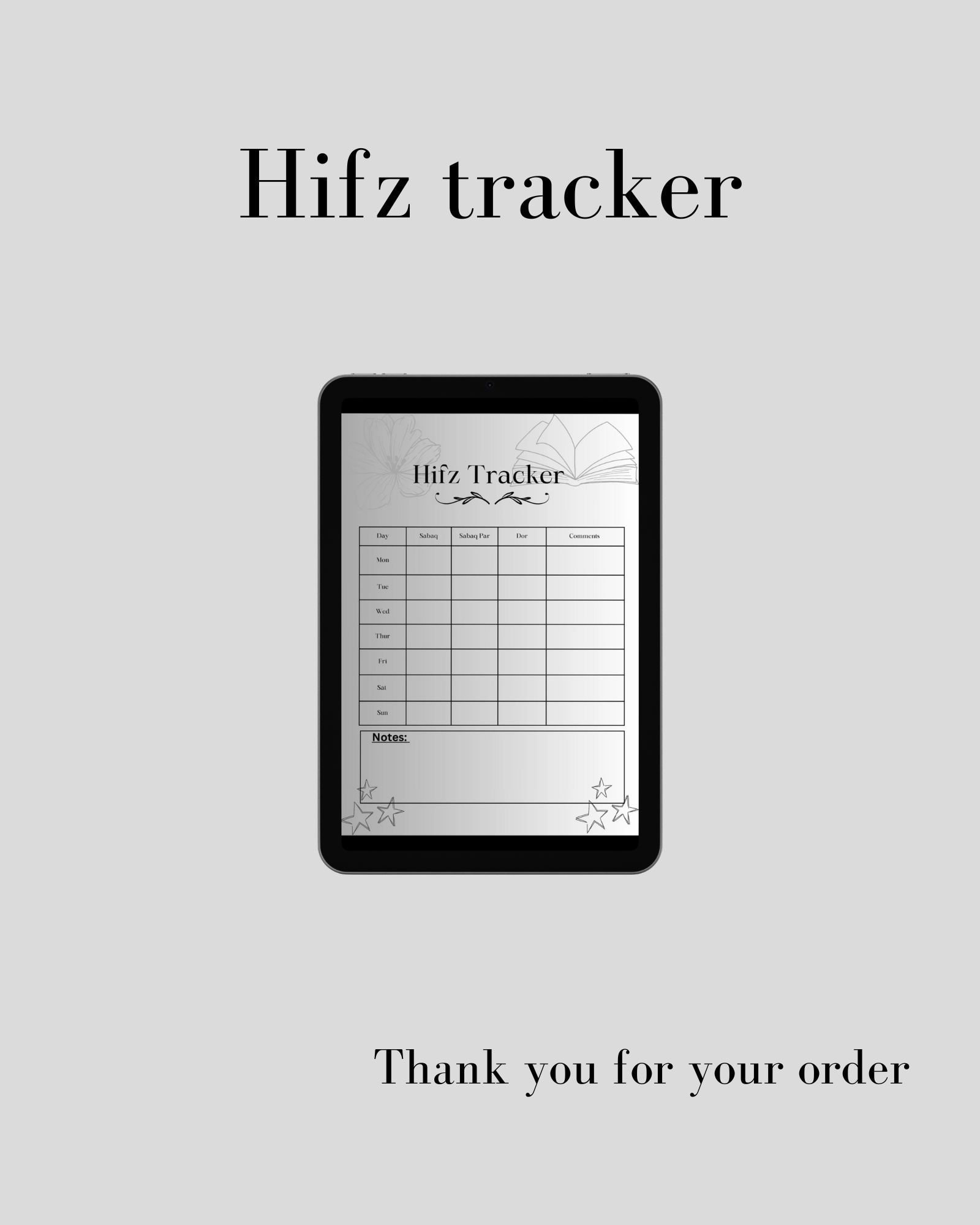 Digital Hifz Tracker Islamic Printable Tracker Goodnotes Planner ...