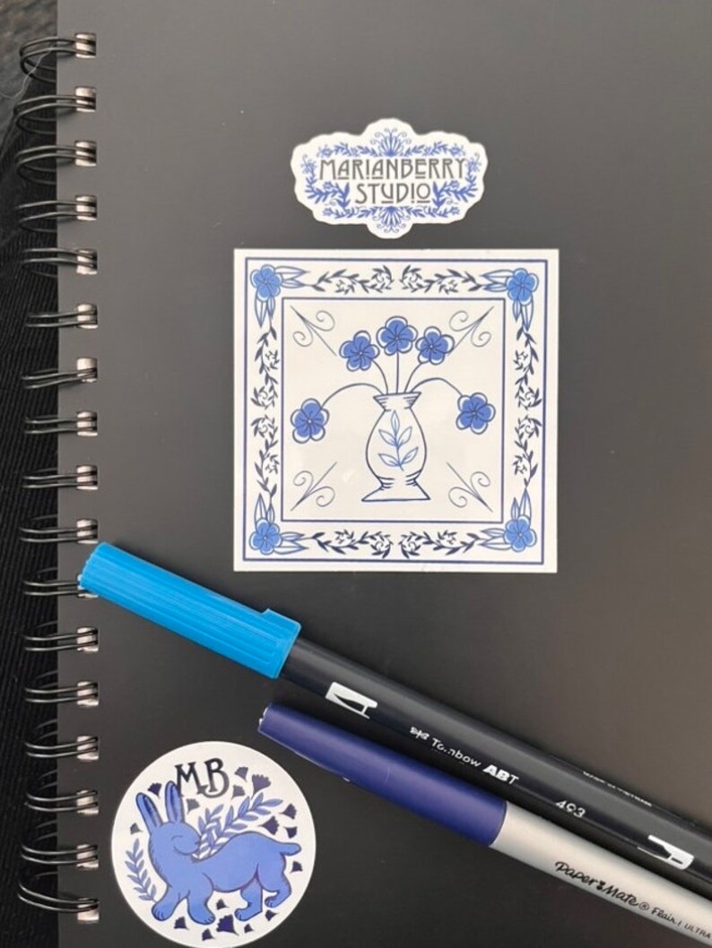 Floral Tile 001 Sticker - Etsy