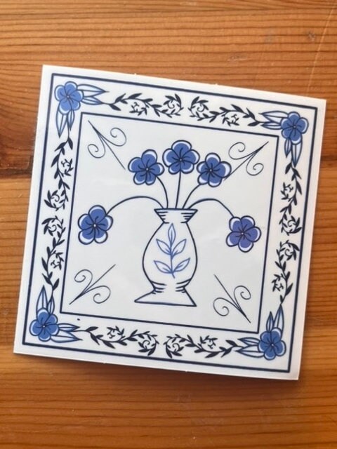 Floral Tile 001 Sticker - Etsy