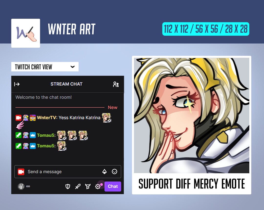 Overwatch 2 Support Diff Mercy Emote for Twitch/discord - Etsy