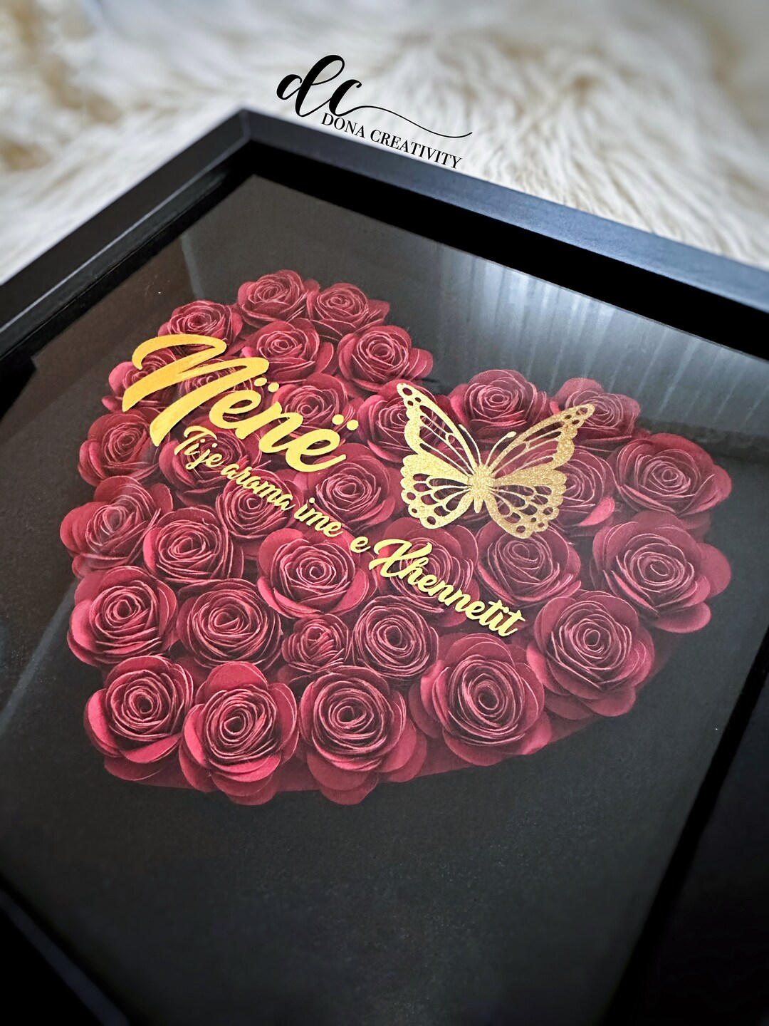 Flower Box / Paper Rose Gift Box / Paper Flower Shadow Box/ Flowers ...