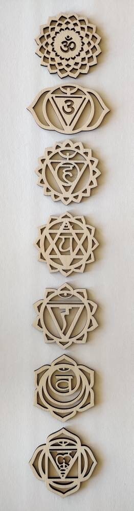 Chakras - Spritual Wall Art - Seven Individual Wood Chakras - Etsy