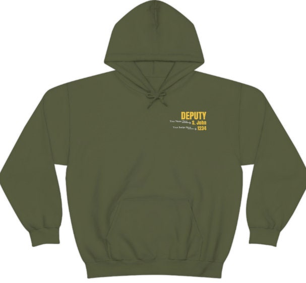 Custom Deputy Sheriff Hoodie, Deputy Hoodie, Sheriff Hoodie, Deputy ...