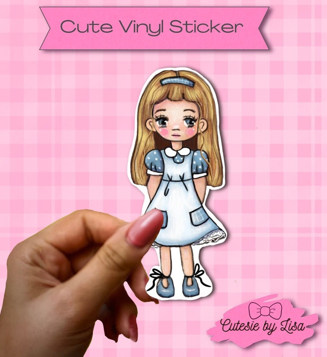 Cute Alice Vinyl Sticker for Laptop Notebook Bullet Journal Planner ...