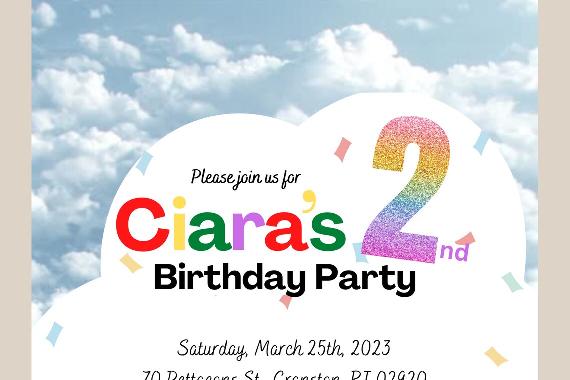 Word Party Birthday Party Invitation - Etsy