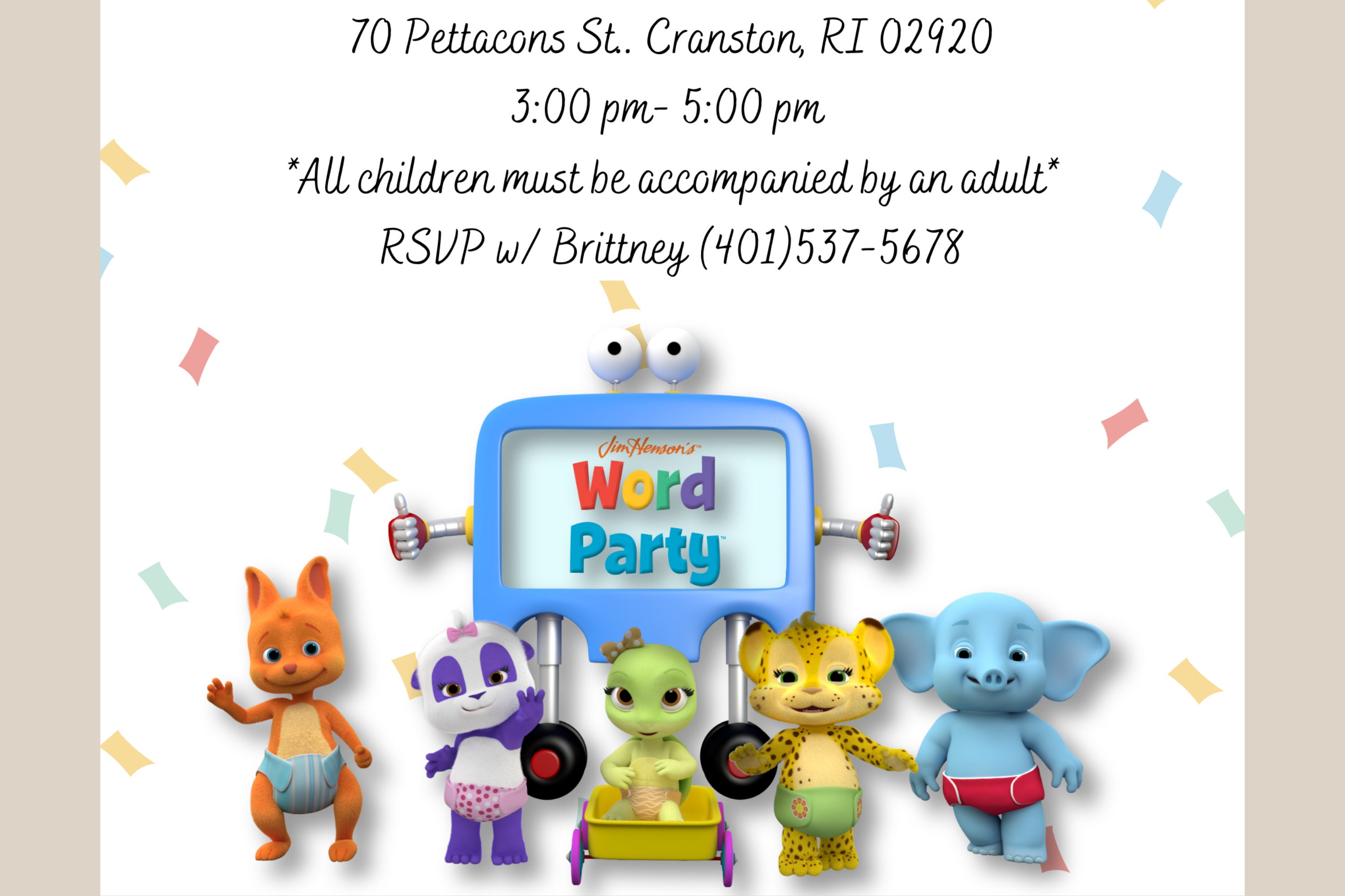 Word Party Birthday Party Invitation - Etsy