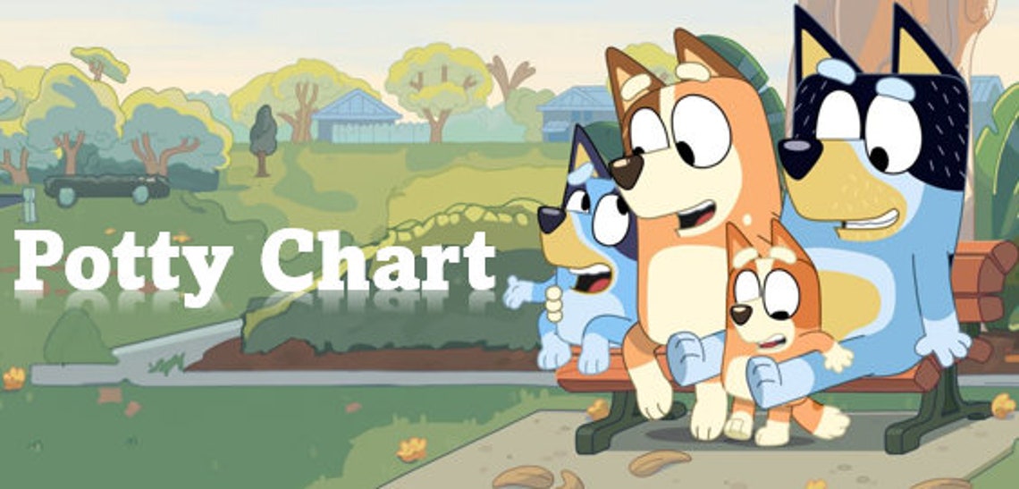 Bluey Potty Chart, Toilet Training, Sticker Chart, Reward Chart - Etsy