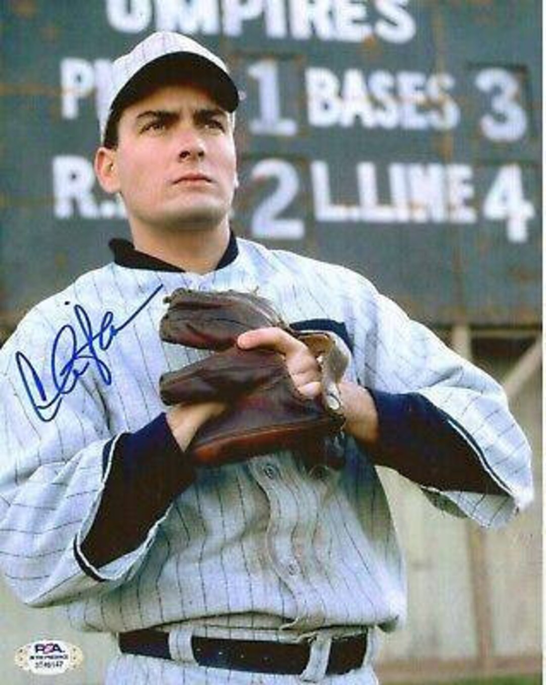 Charlie Sheen Autographed Signed 8x10 'major League' Movie Photograph ...