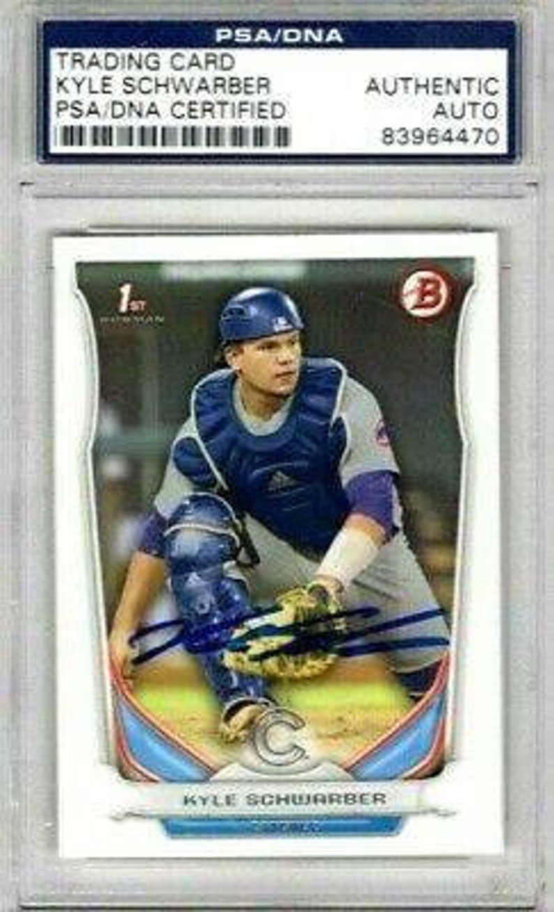 Kyle Schwarber MLB Chicago Cubs Baseball Card 2014 DP2 Authenticated by ...