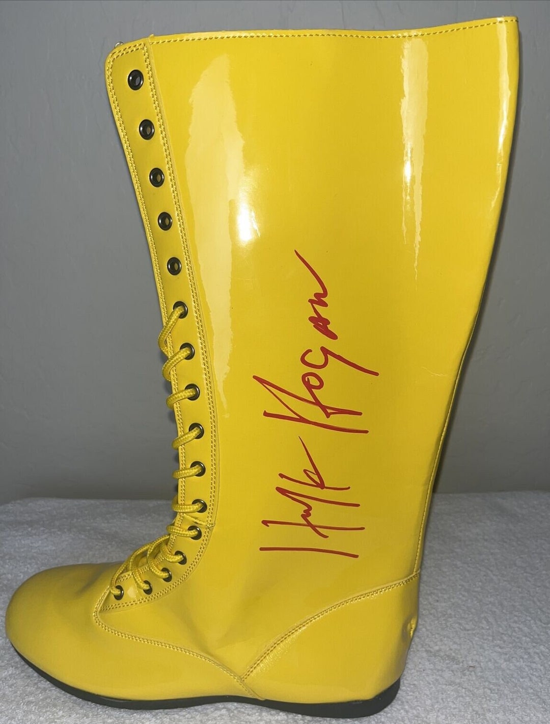 Hulk Hogan Signed Autographed WCW WWE Pro Wrestling Leather Boot With ...