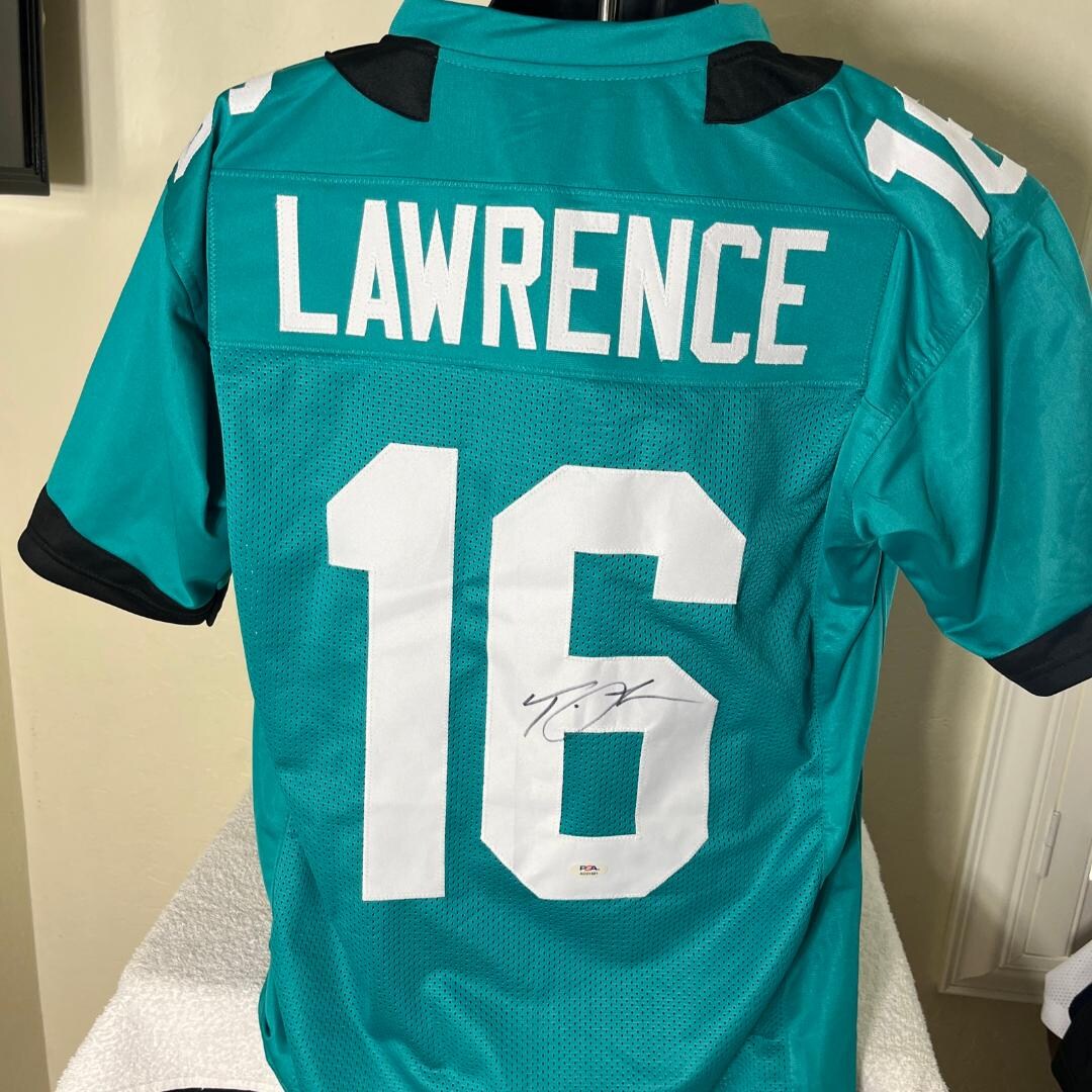 Trevor Lawrence Autographed Signed Jacksonville Jaguars Jersey PSA ...