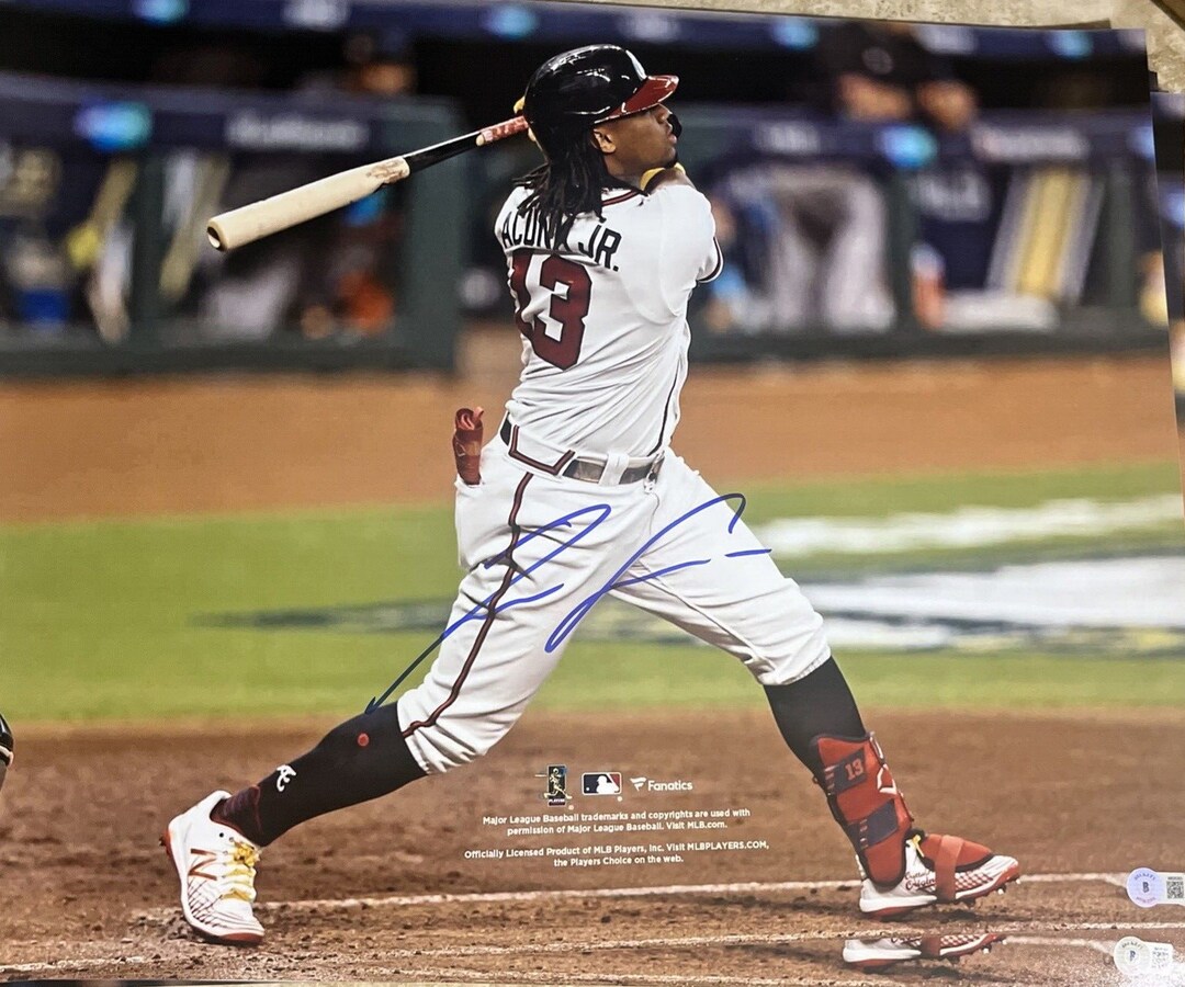 Ronald Acuna Jr Autographed Signed 16 X 20 Photo Picture Beckett ...
