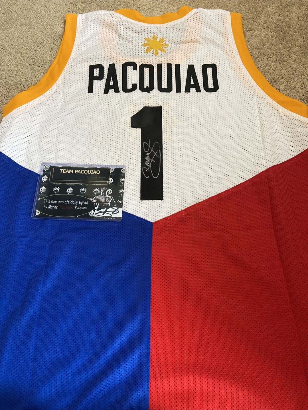Manny Pacquiao Signed Autographed Work Out Shirt Team Pacquiao - Etsy