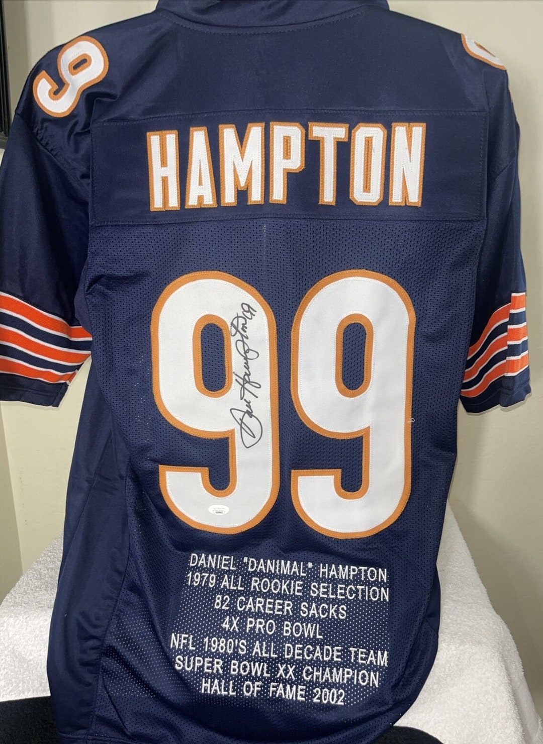 Dan Hampton Signed Autographed Bears Jersey JSA Authenticated - Etsy