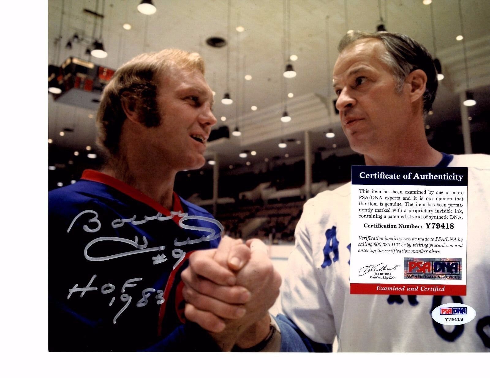 Bobby Hull Autographed Signed 8x10 Blackhawks Photo Picture With "hof ...