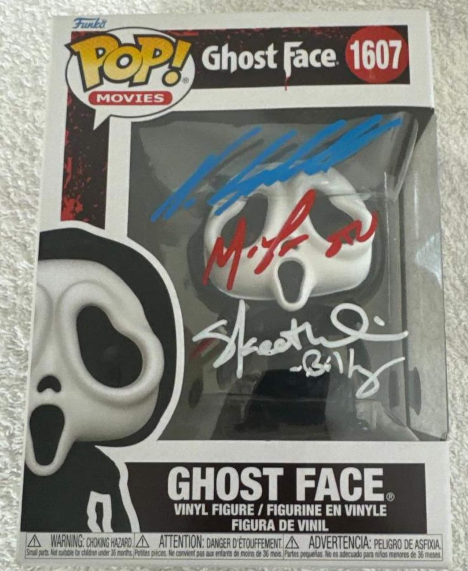 Ghost Face Funko Pop #1607 Autographed by Neve Campbell Matthew Lillard ...