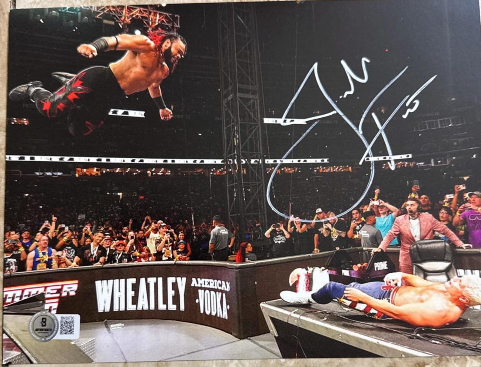 Jacob Fatu Autographed Signed 8 X 10 Color Photo Picture Beckett ...