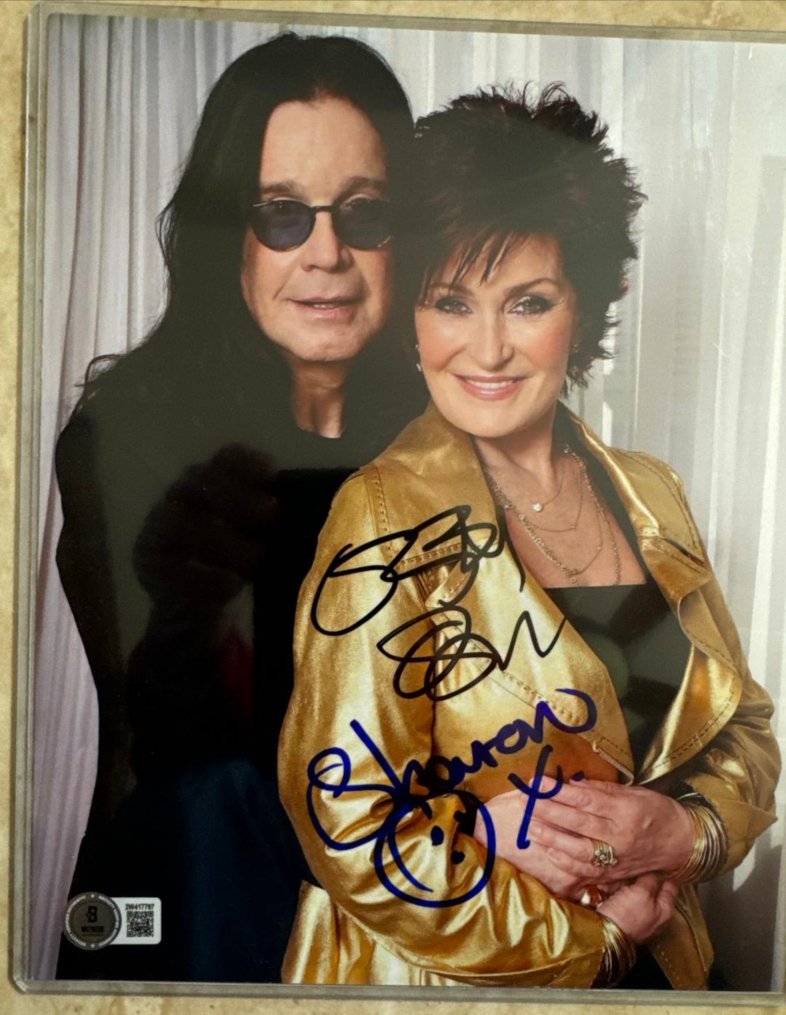 Ozzy and Sharon Osbourne Dual Signed Autographed 8 X 10 Photo Picture ...