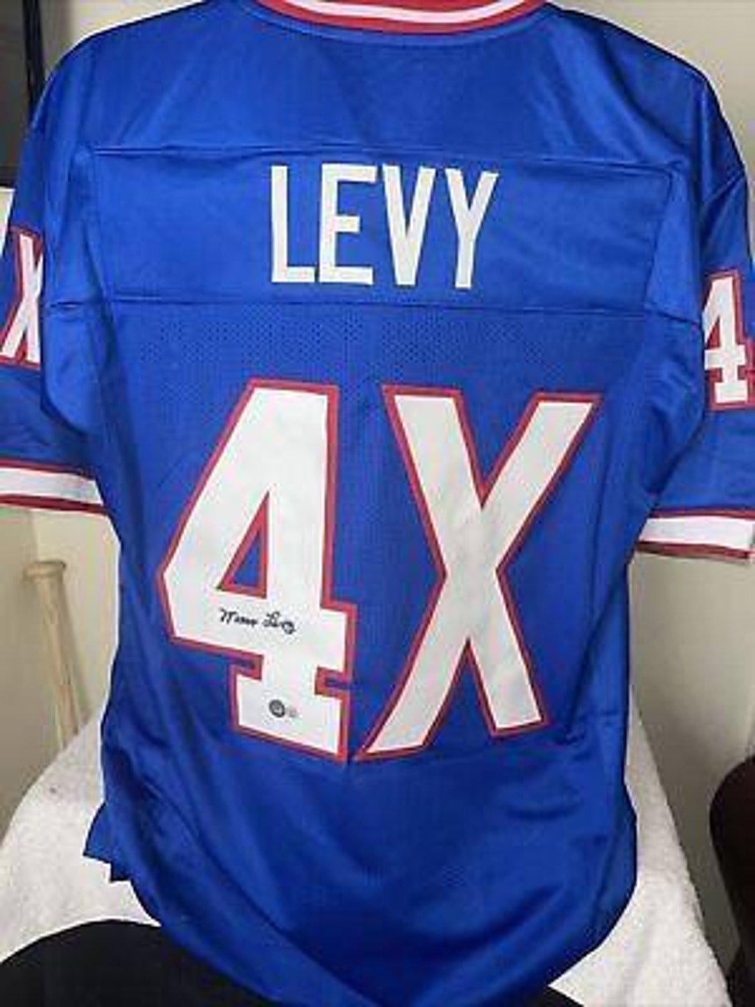 Coach Marv Levy Signed Autographed NFL "4x" Buffalo Bills Jersey ...