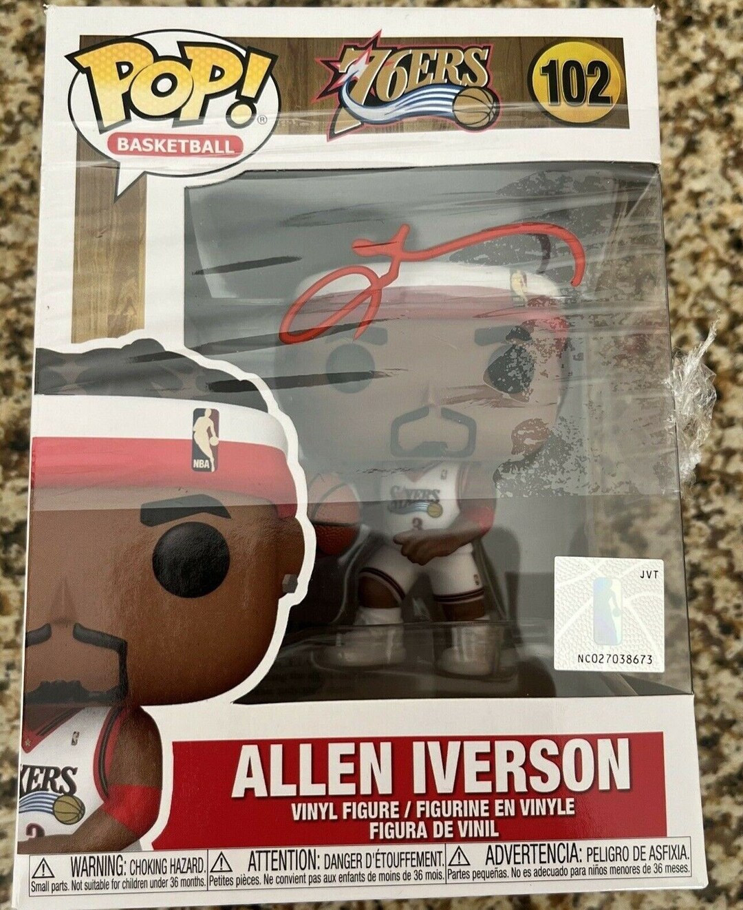 Allen Iverson Signed Autographed Boxing Funko Pop Figurine No. 102 With ...