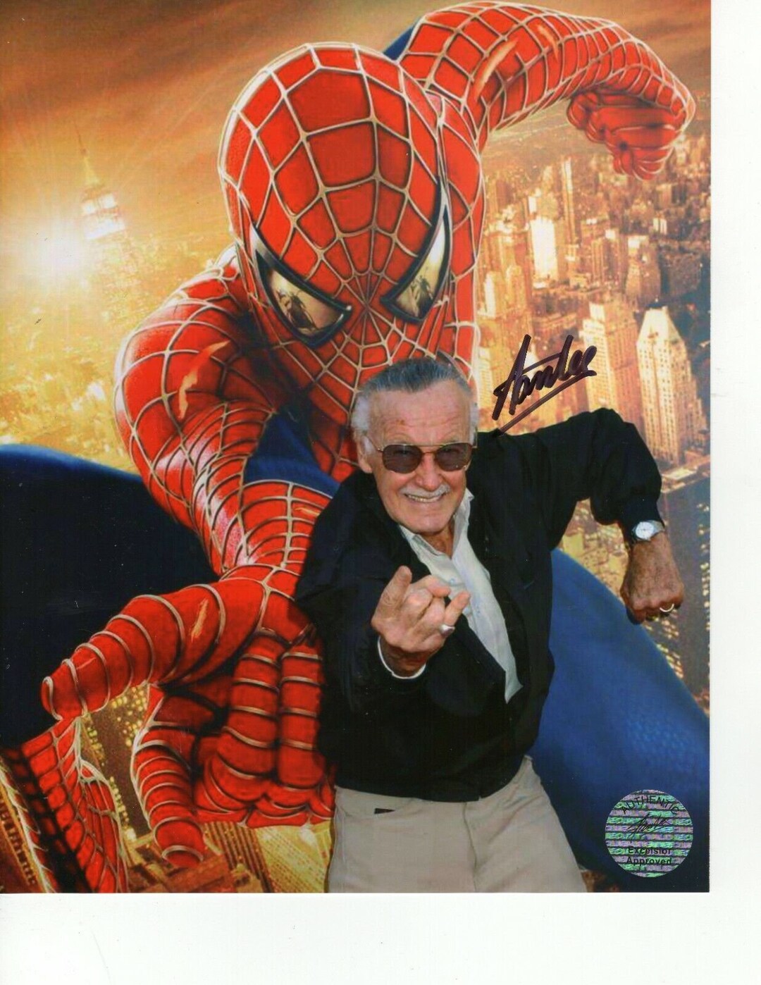 Stan Lee Autographed Signed 8x10 Spider-man and Stan Lee Photo Picture ...