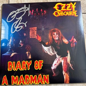 Ozzy Osbourne Autographed Signed Diary of a Madman Record Album LP ...
