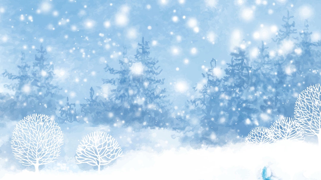 Winter Wonderland Digital Backdrop - Etsy