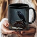 RAVEN MUG, Medieval Goth Raven and Vine Forest Coffee Cup, Medieval ...