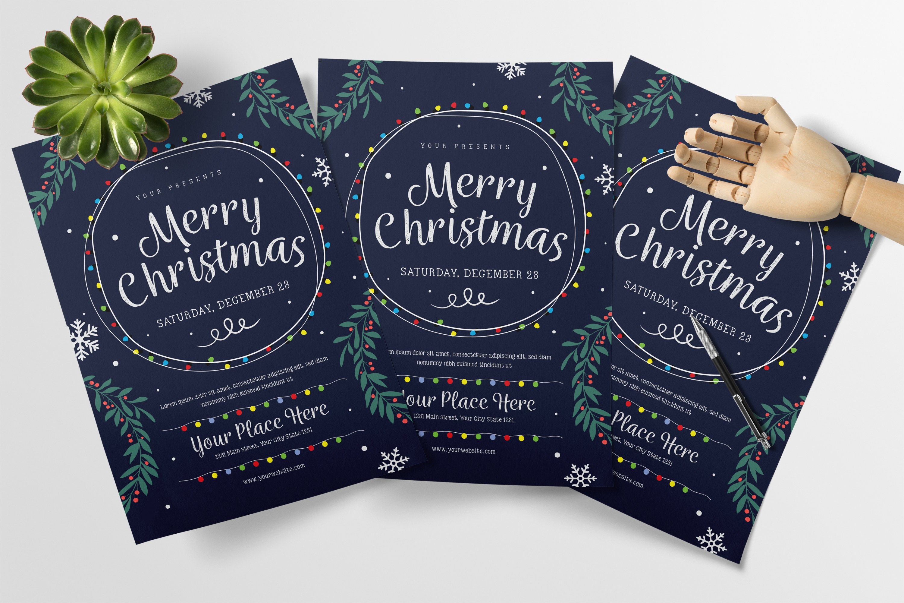 Flyer for Your Next Holiday Celebration Holly Jolly Holiday Christmas ...