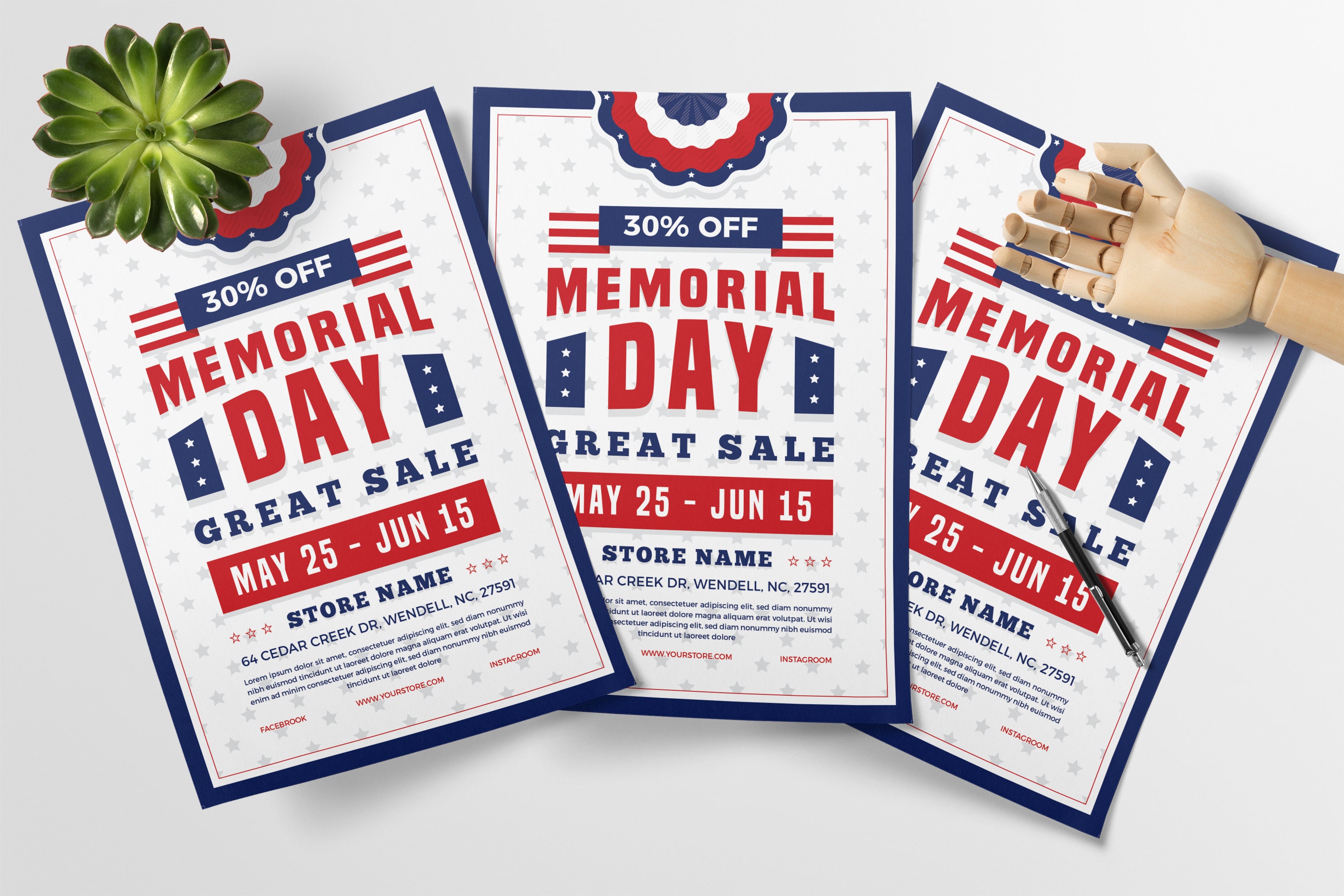 Memorial Day Markdowns Flyer for Your Next Sale Remember and Rejoice ...