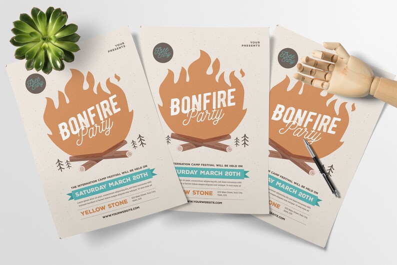 Fire Fun Flyer for Your Bonfire Party Smores Stars Sing Alongs - Etsy