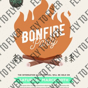 Fire Fun Flyer for Your Bonfire Party Smores Stars Sing Alongs - Etsy
