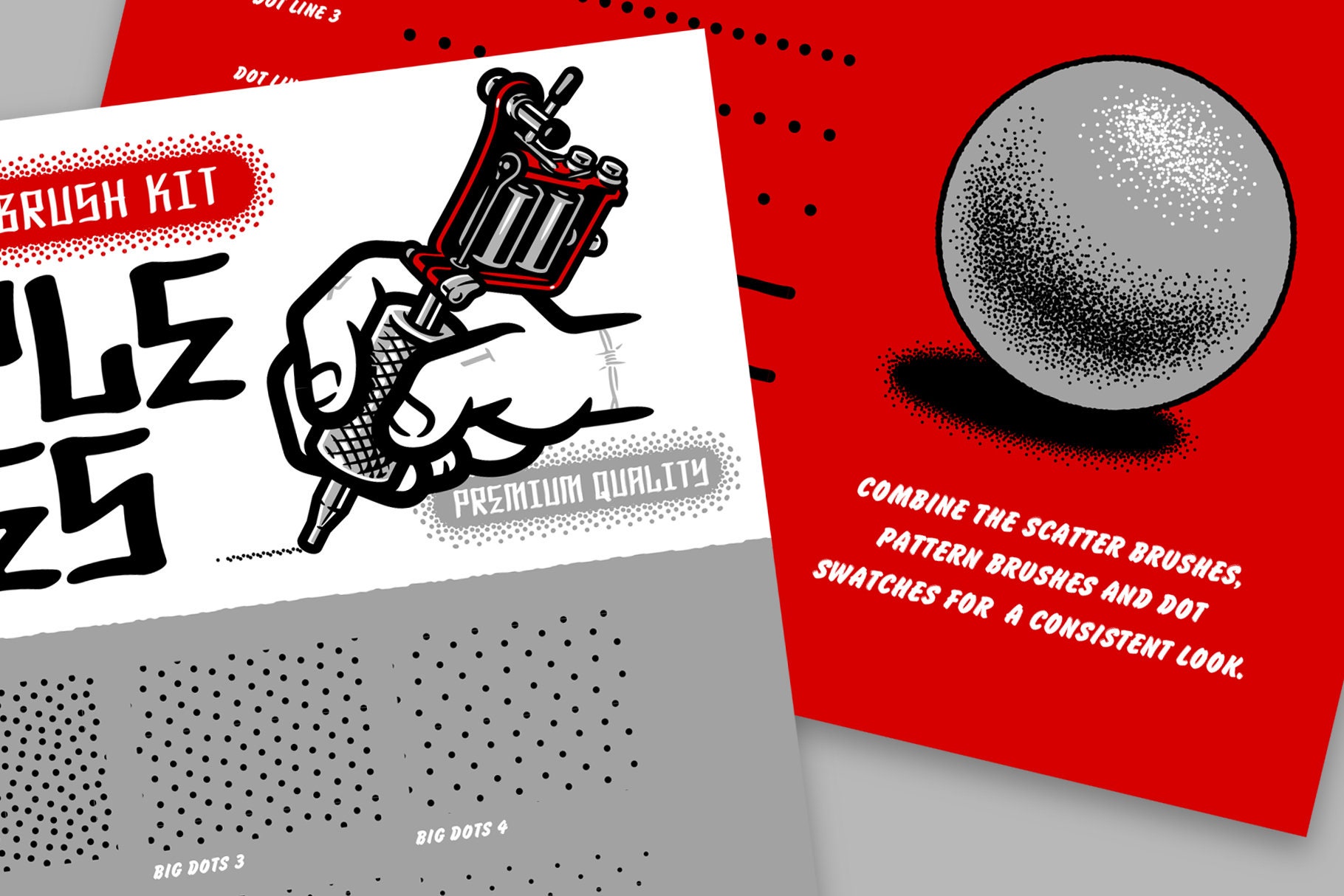 Stipple Lines Brush Kit for Illustrator - Etsy