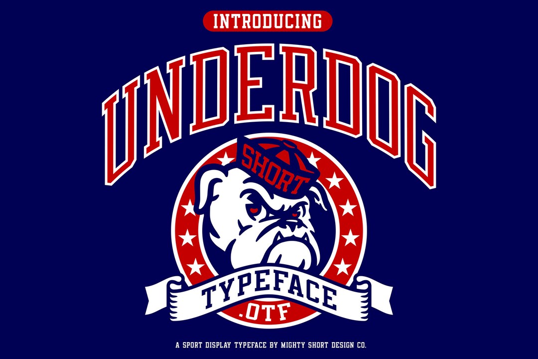 Underdog Typeface - Etsy