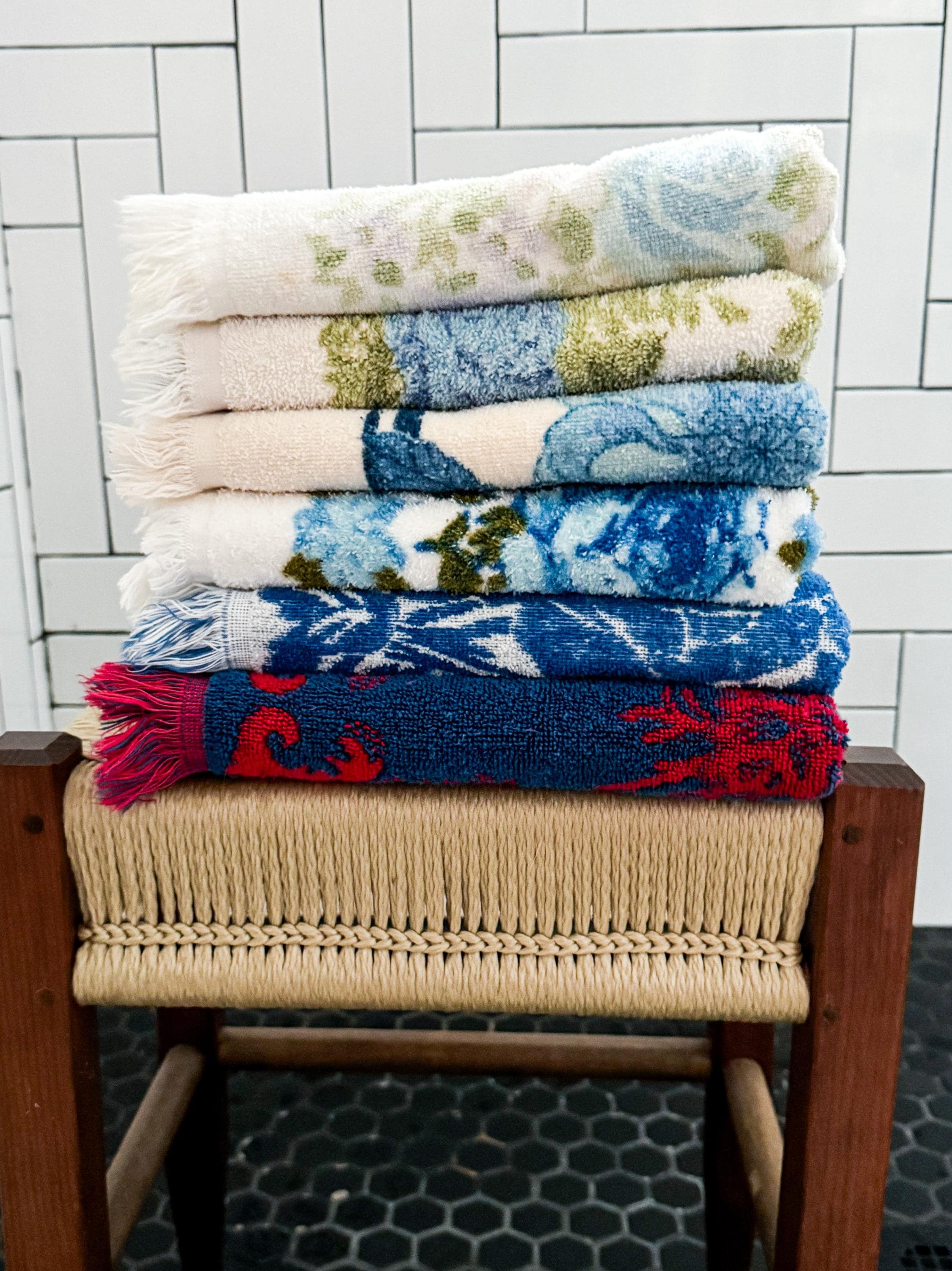 Vintage Floral Bath Towels - Etsy