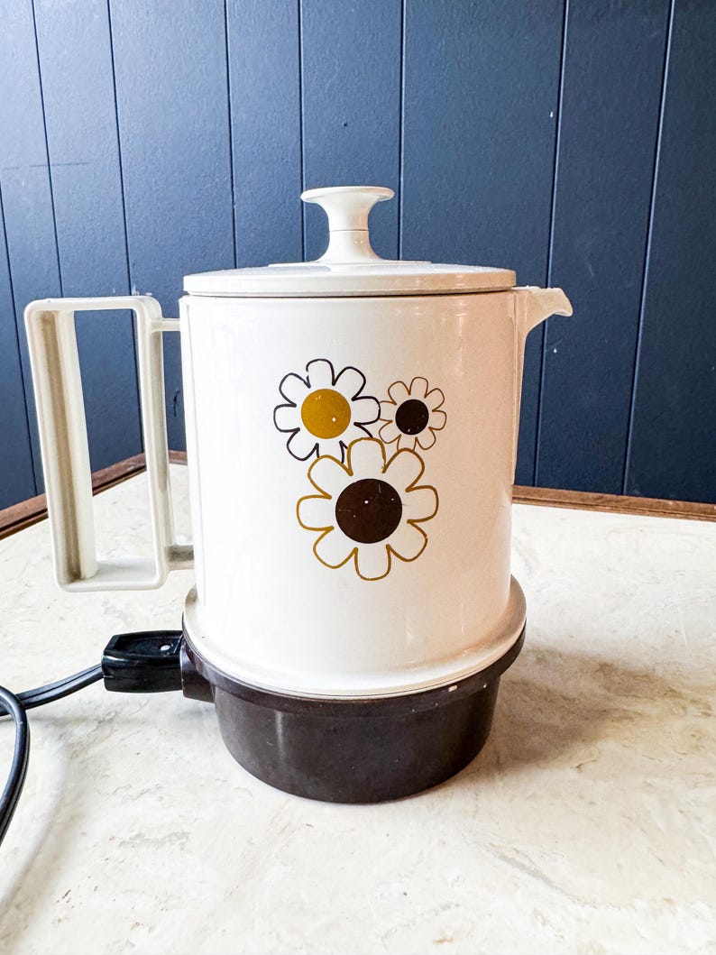 1970s Poly Hot Pot Percolator With Flowers - Etsy