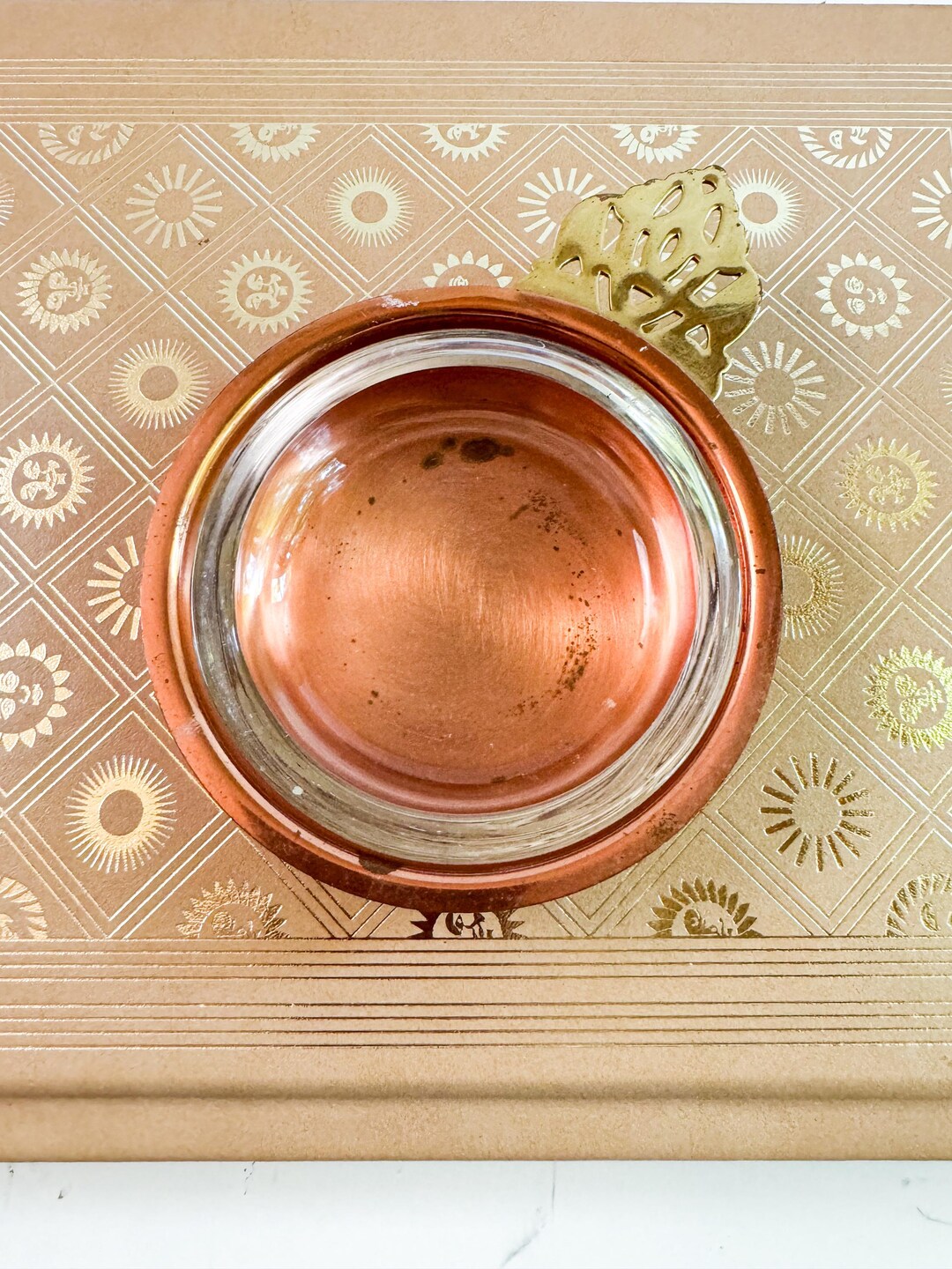 Copper and Glass Porringer With Brass Handle - Etsy