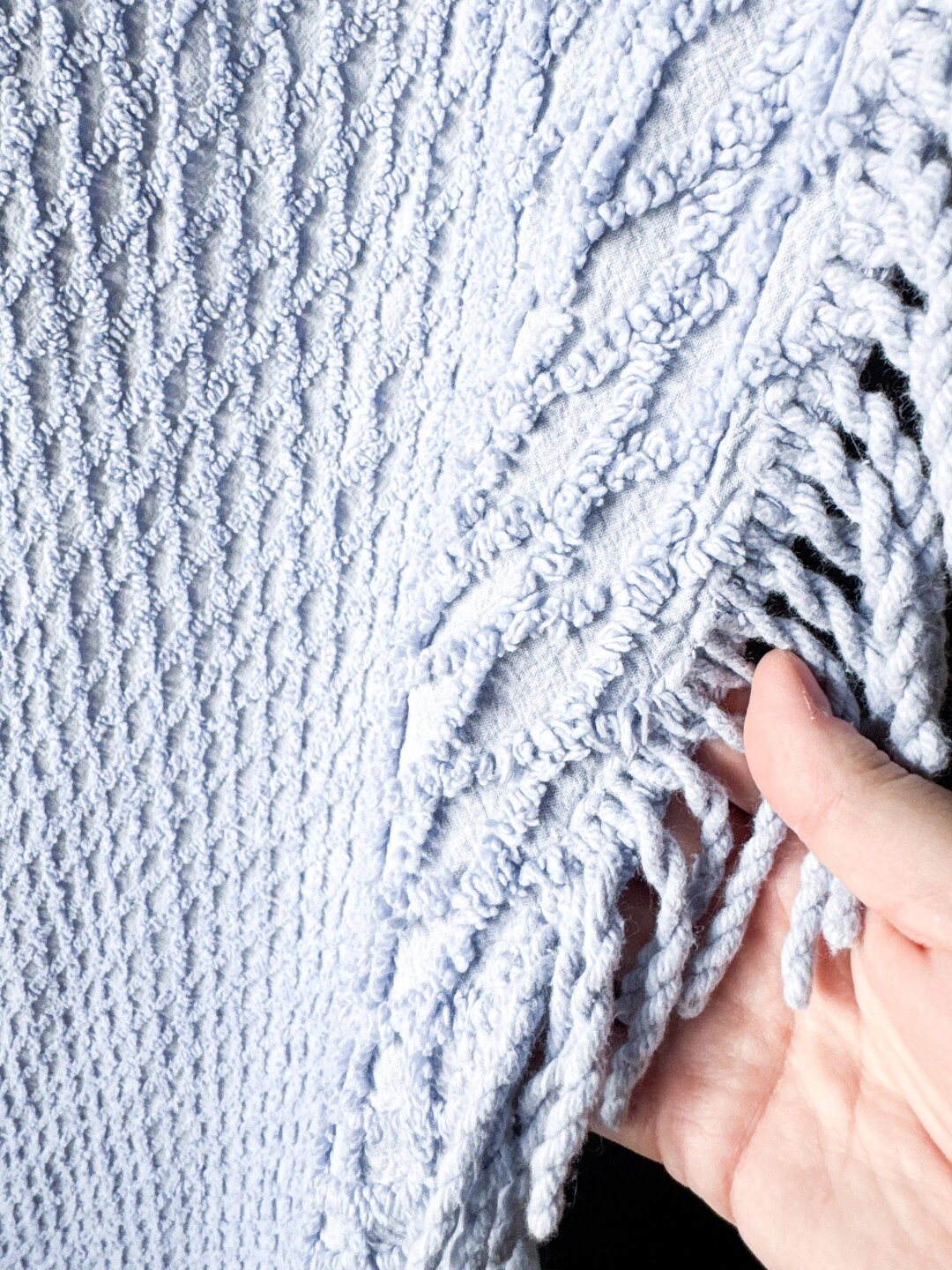Periwinkle Chenille Bedspread King Sized - Etsy