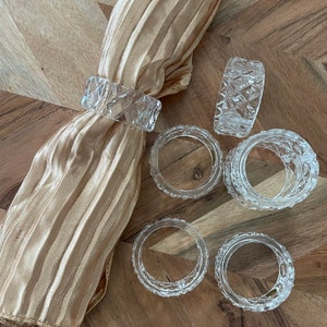 Set of 7 Clear Plastic Napkin Rings - Etsy