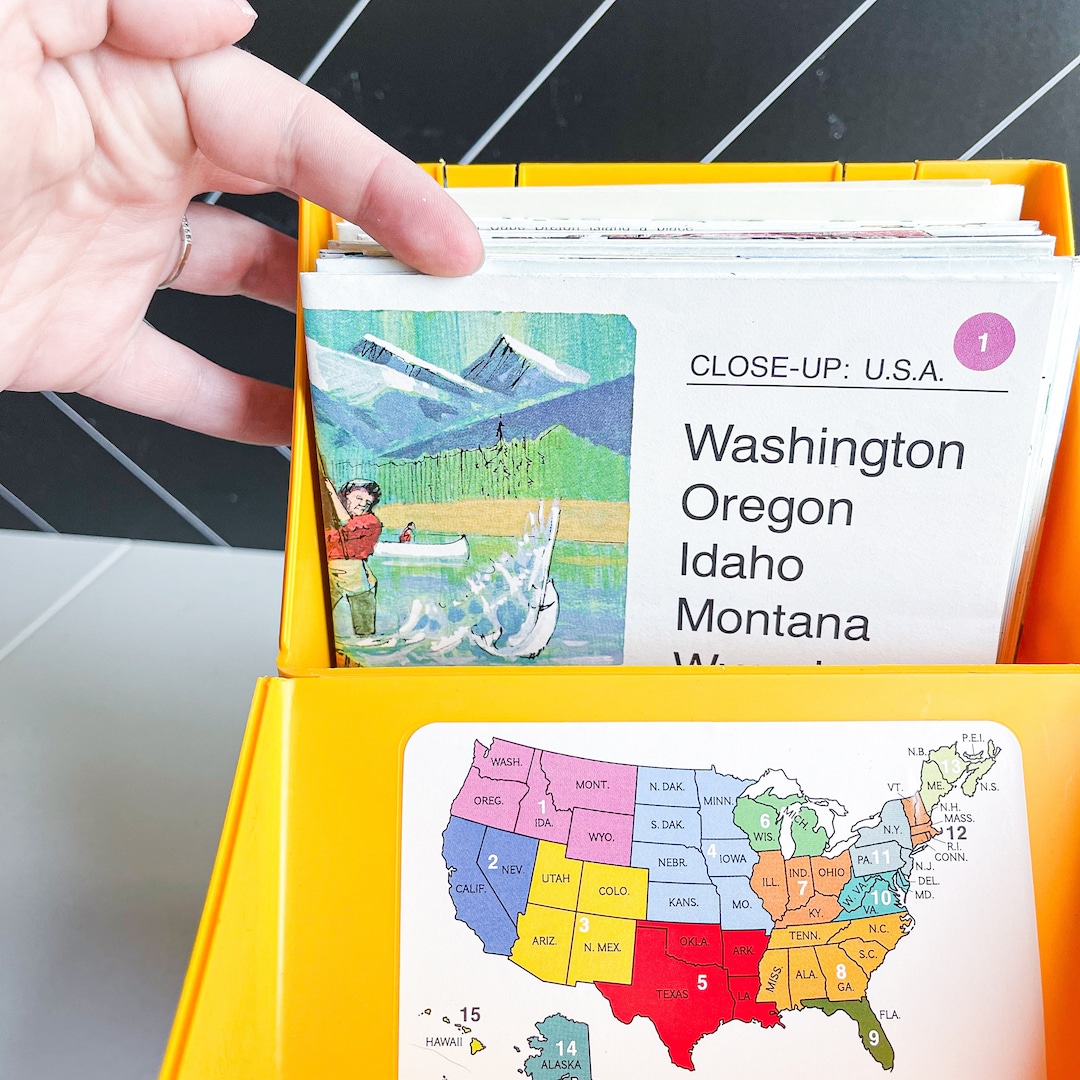 National Geographic Close-up USA Maps - Etsy