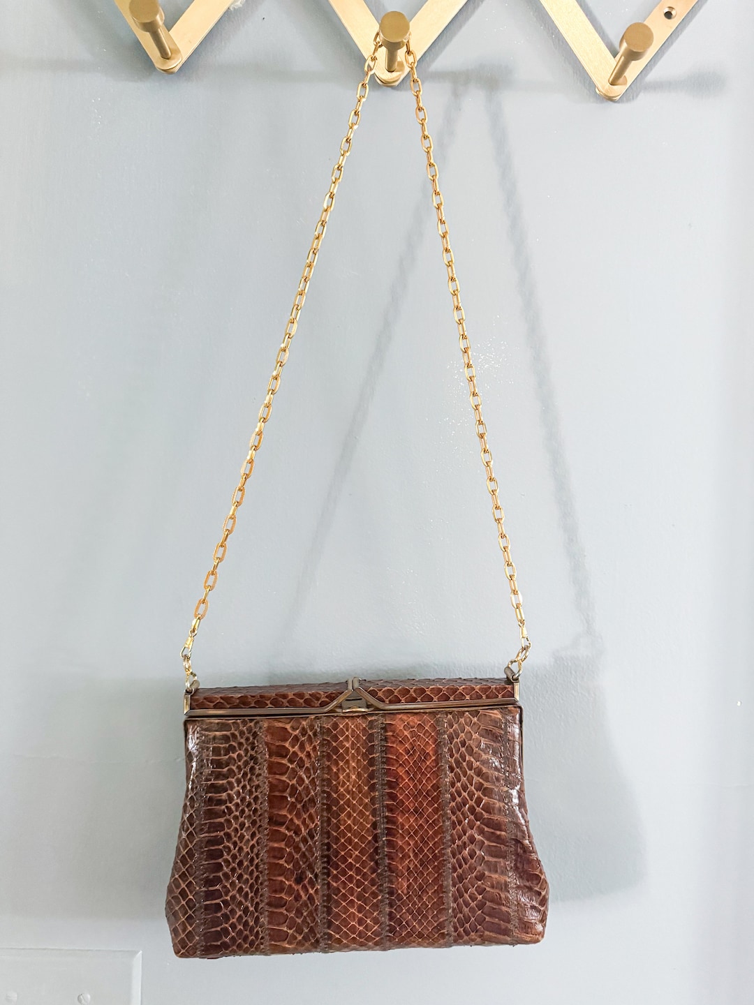 Faux Snake Skin Bag by Keren - Etsy