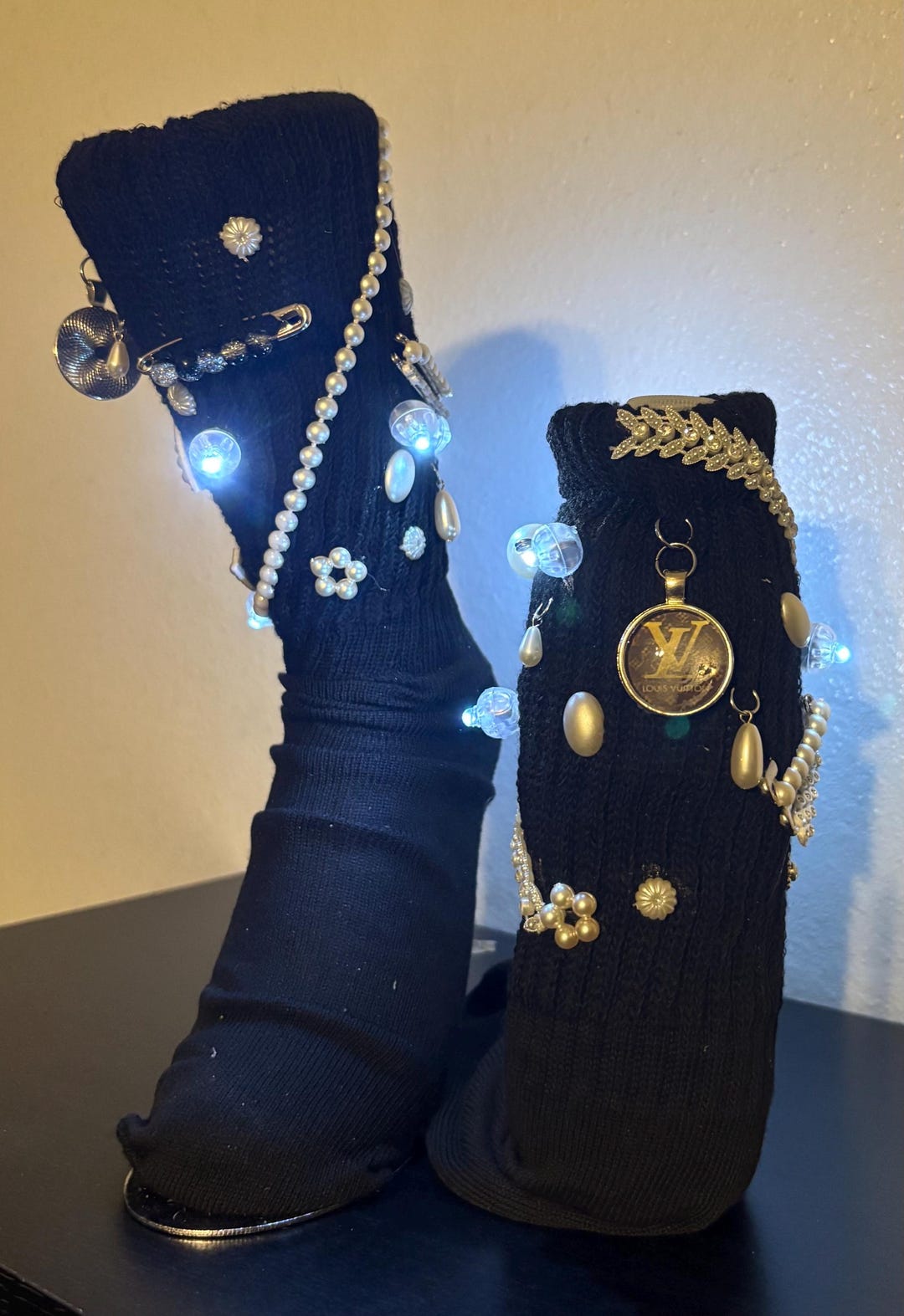 Glam Junk Socks With LED Lights. for Birthday or Celebration Socks - Etsy