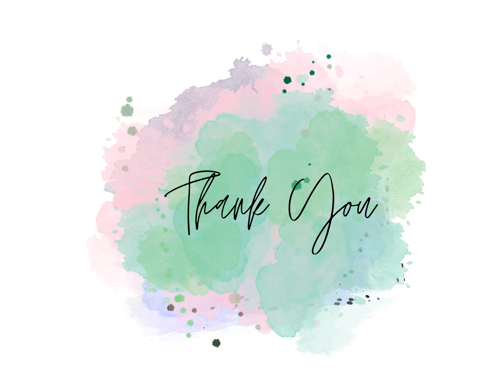 Printable Watercolor Thank You Card - Etsy