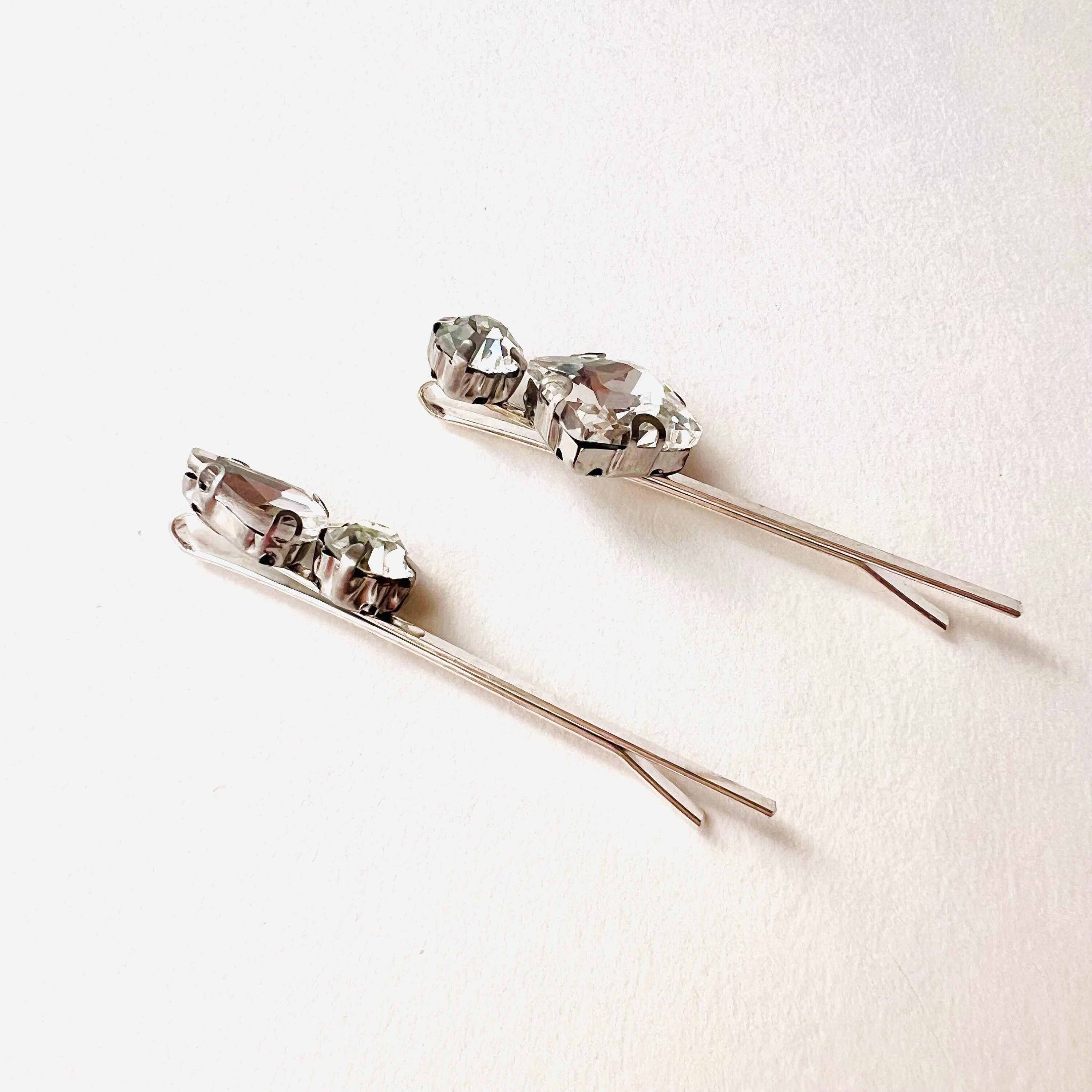 Teardrop Diamond Jeweled Hair Pin Set Bridal, Special Occasion, Gift - Etsy