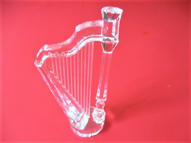Swarovski Glass Harp Figure - Etsy